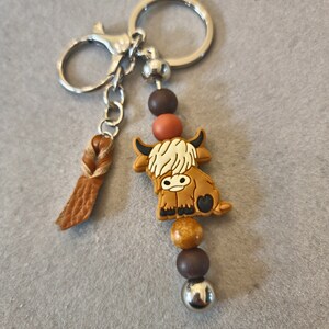 Highland Cow Keychains - Etsy