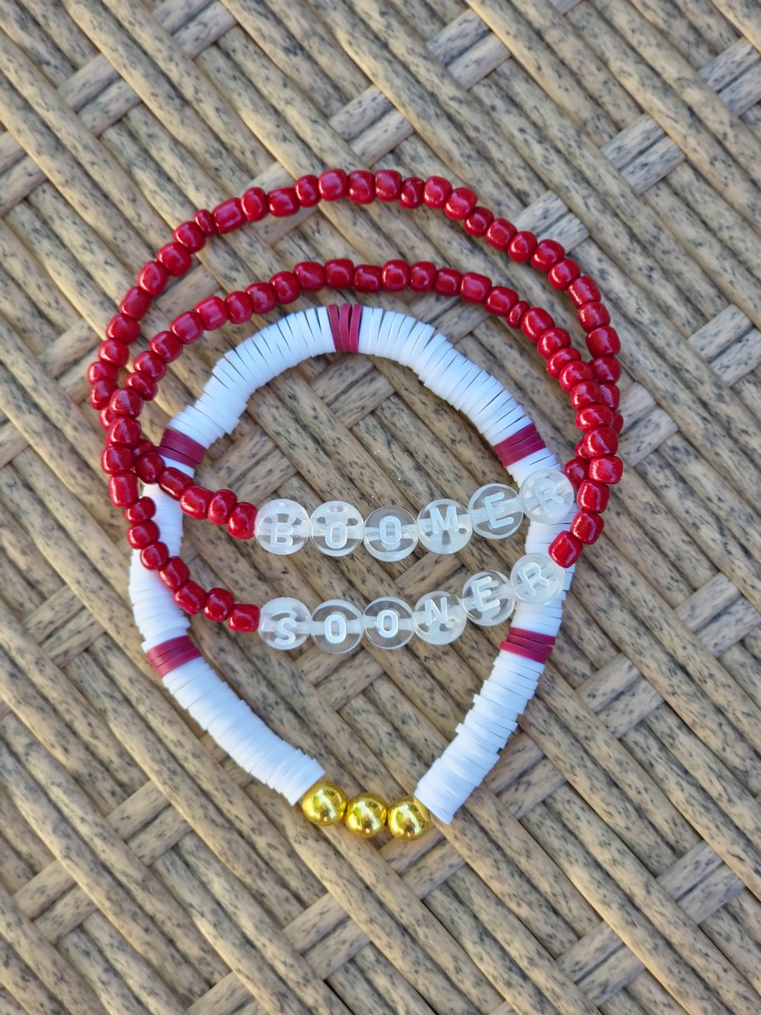 Boomer Sooner | Handmade OU Beaded Bracelets - Etsy
