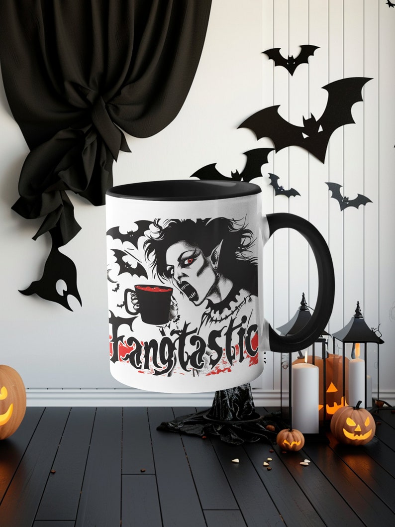 Fangtastic Vampire Mug: Gothic Halloween Ceramic Cup (11 Oz) - Etsy