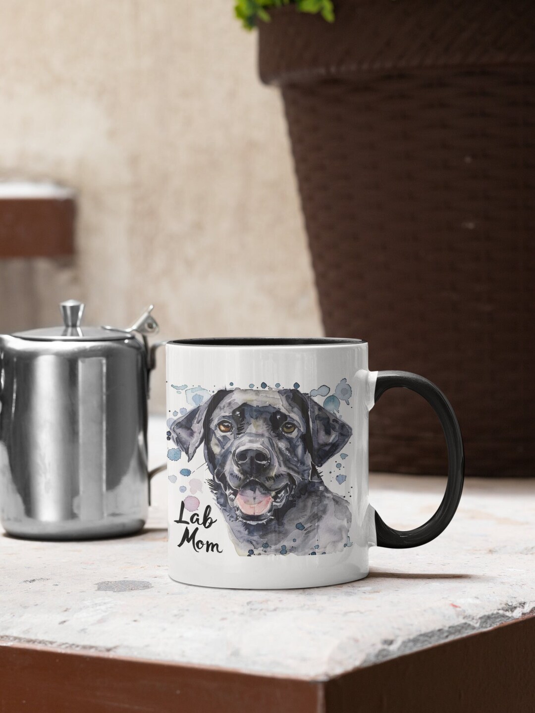 Lab Mom Black Lab Coffee Mug Black Labrador Dog Parent Mug Dog Lover ...