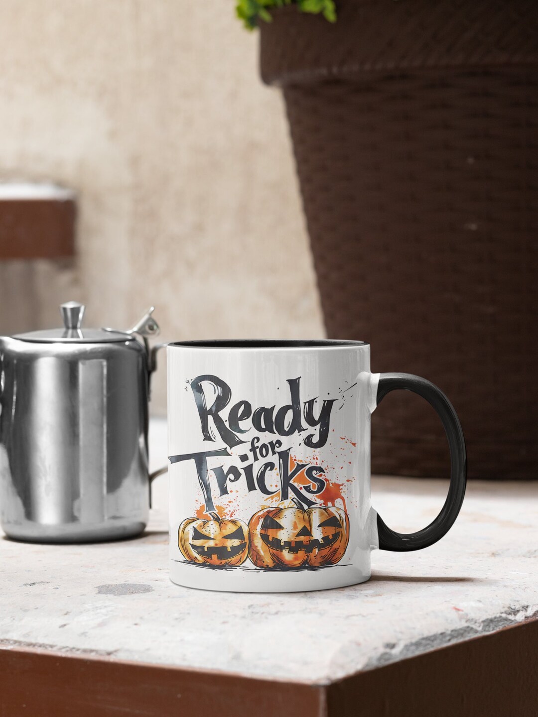 Ready for Tricks Mug: Spooky Jack-o-lantern Halloween Cup - Etsy