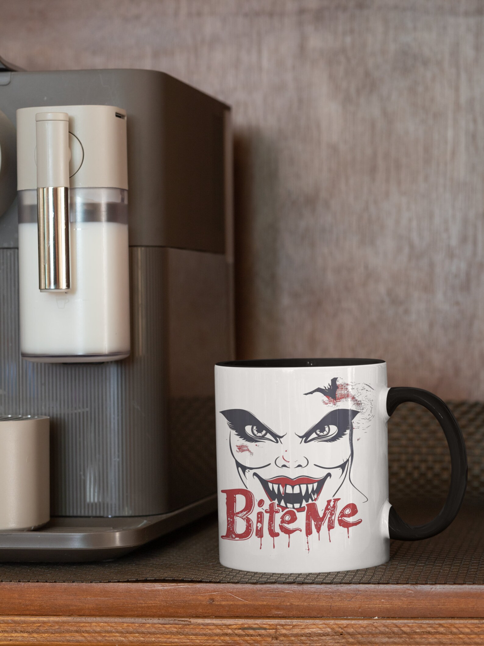 Bite Me Vampire Mug, Spooky Creepy Scary Mug, Vampire Lovers Gift Idea ...