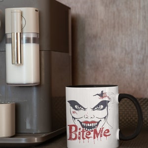 Bite Me Vampire Mug, Spooky Creepy Scary Mug, Vampire Lovers Gift Idea ...