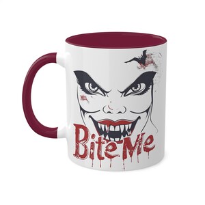 Bite Me Vampire Mug, Spooky Creepy Scary Mug, Vampire Lovers Gift Idea ...