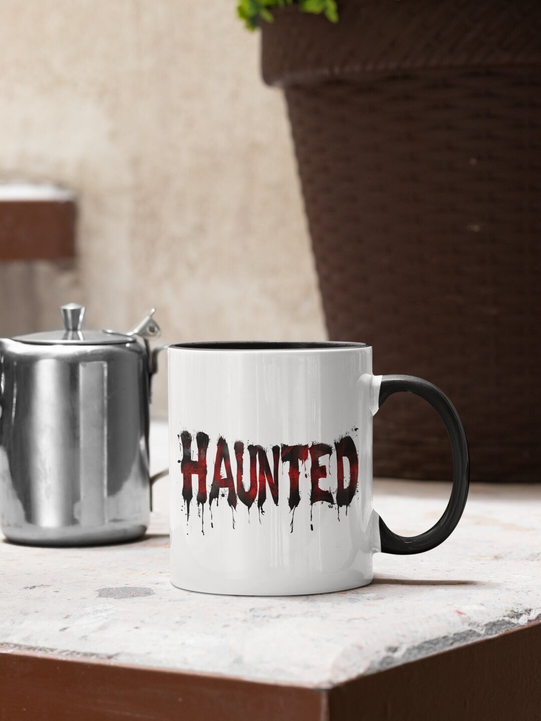 Haunted Creepy Coffee Cup, Horror Creepy Spooky Gift, Ghostly Ceramic ...