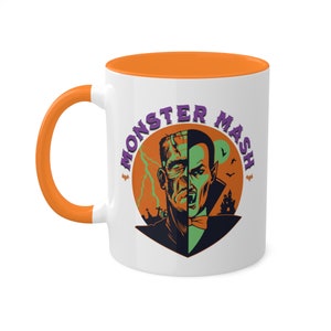 Monster Mash Mug: Frankenstein & Dracula Halloween Coffee Mug - Etsy