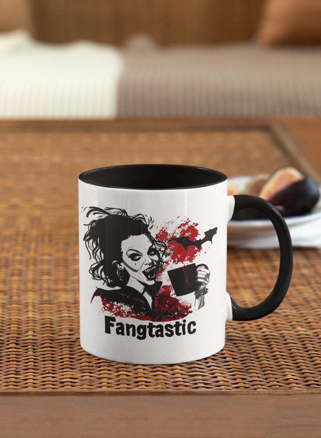Fangtastic Vampire Artistic Coffee Mug Vampire Lovers Mug Halloween ...