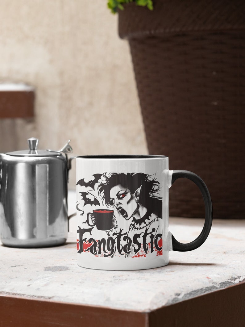 Fangtastic Vampire Mug: Gothic Halloween Ceramic Cup (11 Oz) - Etsy