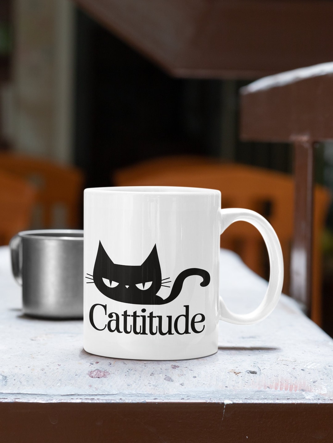 Cattitude Coffee Mug: Humorous Cat Lover Gift, 11 Oz Ceramic - Etsy