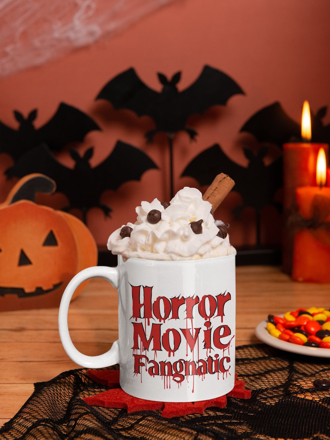 Horror Movie Fangnatic Cup, Scary Movie Lovers Gift, Bloody Coffee Mug ...