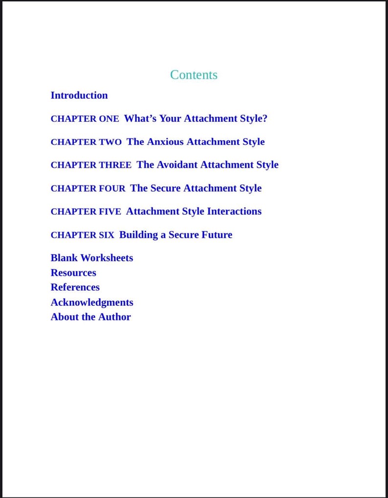 The Attachment Theory Workbook Ebook - Etsy