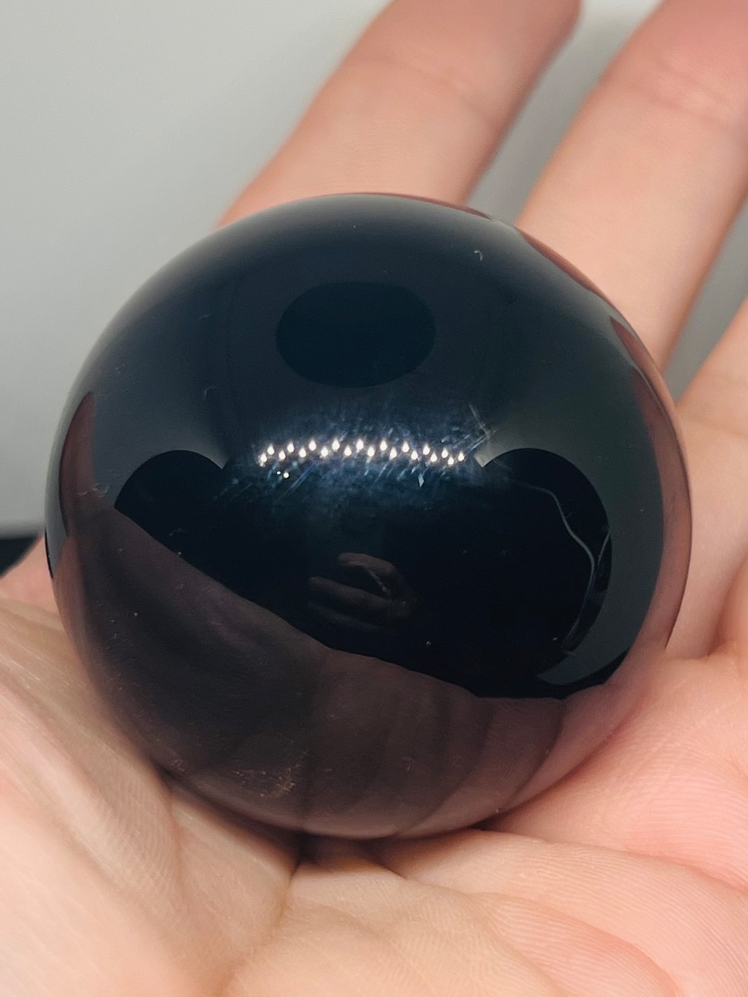 One 1 Alluring Black Obsidian Sphere. 5cm. Deep, Mysterious, Perfect ...