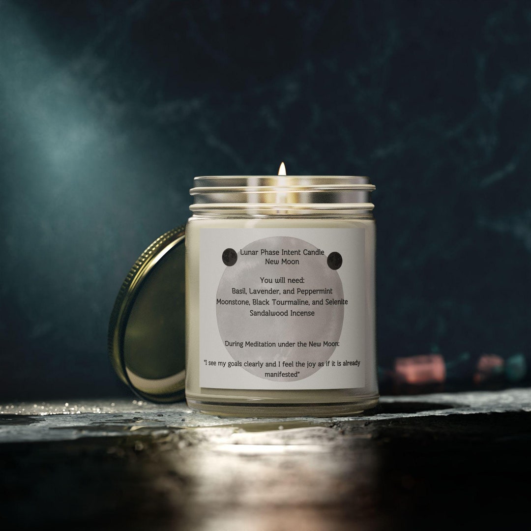 New Moon Lunar Moon Phase Candle, Crystal and Herb List for Moon Cycle ...