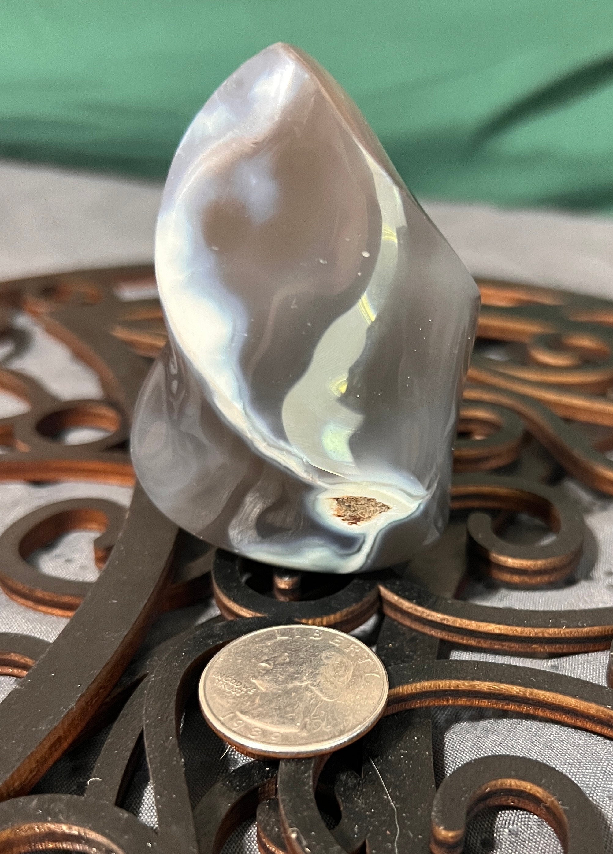 UNIQUE Orca Agate Flame. Stunning Colors. Inclusions. Natural Stone ...