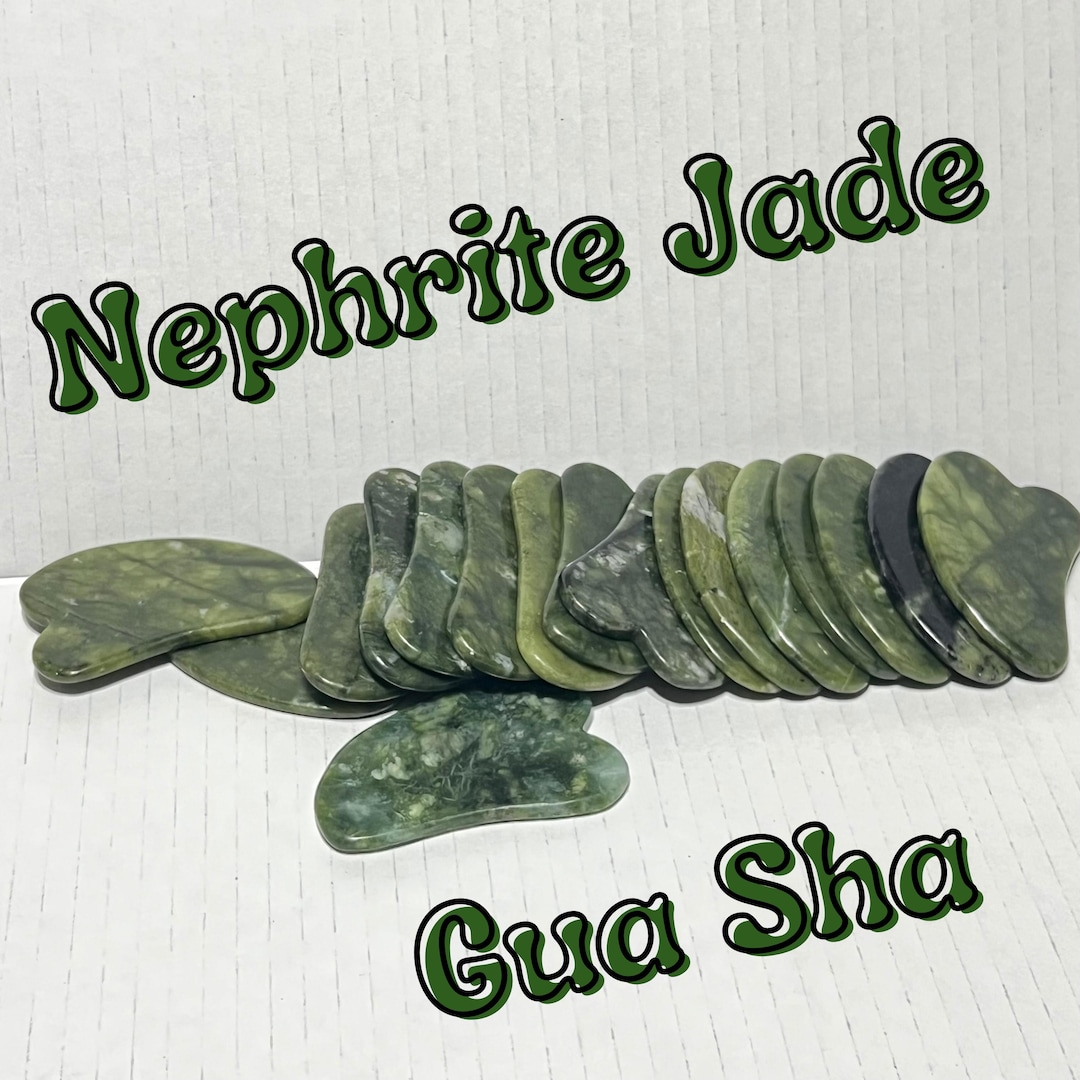 Nephrite Jade Gua Sha Tool | Massage, Facial Self Care | Abundance ...