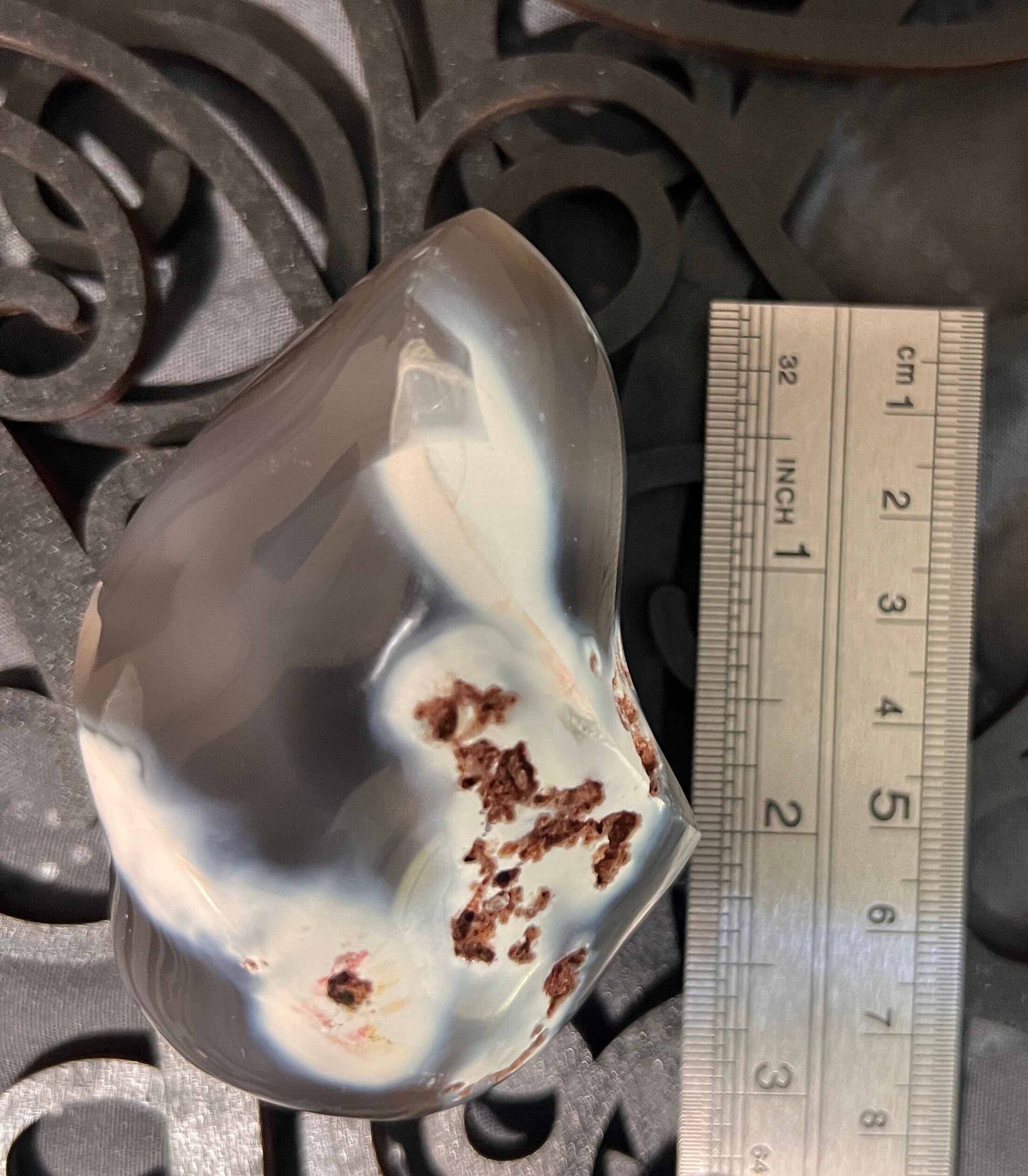 UNIQUE Orca Agate Flame. Stunning Colors. Inclusions. Natural Stone ...