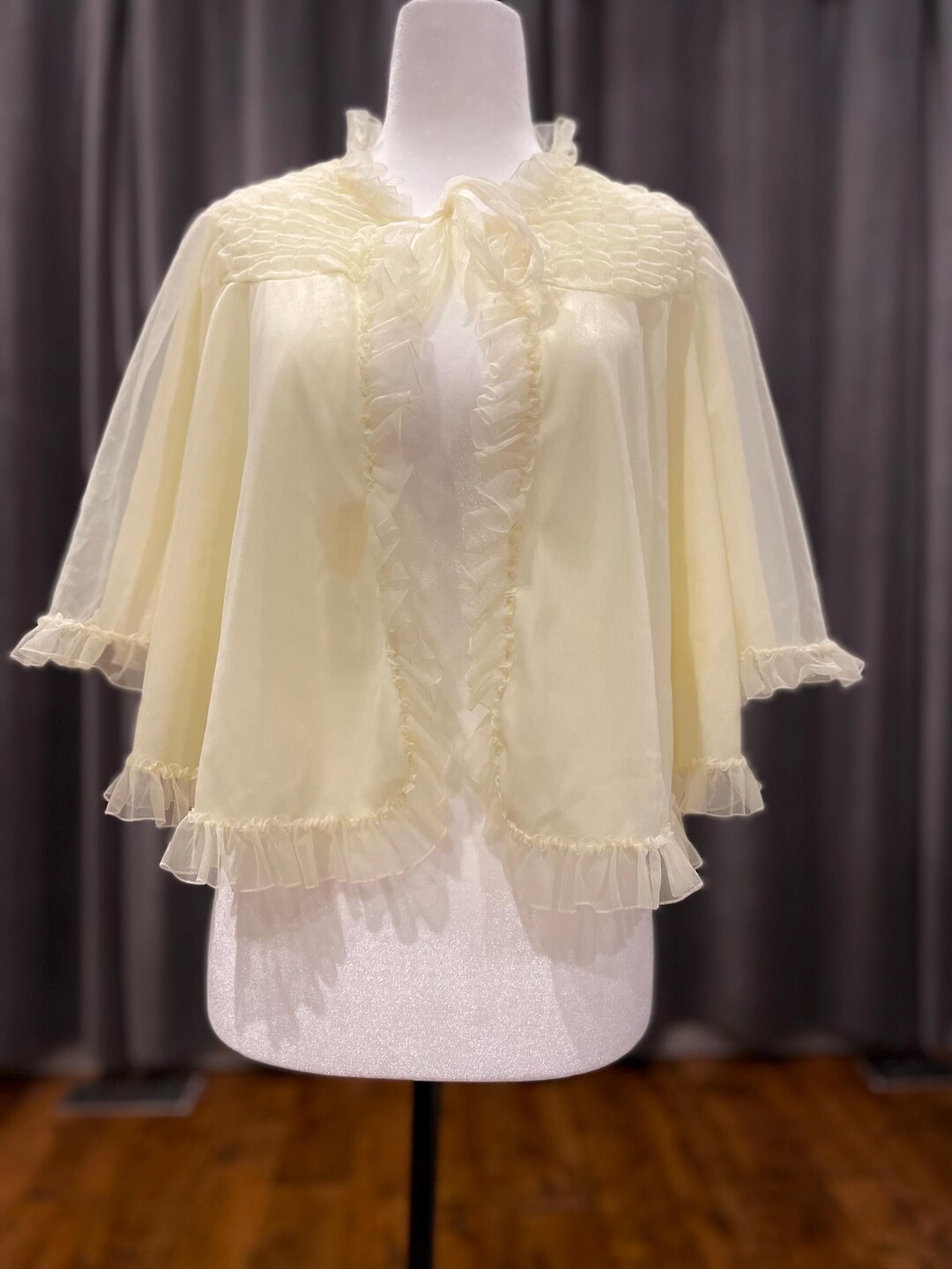 Vintage 1960s St Michael Chiffon Babydoll Shrug Half Nightie With ...