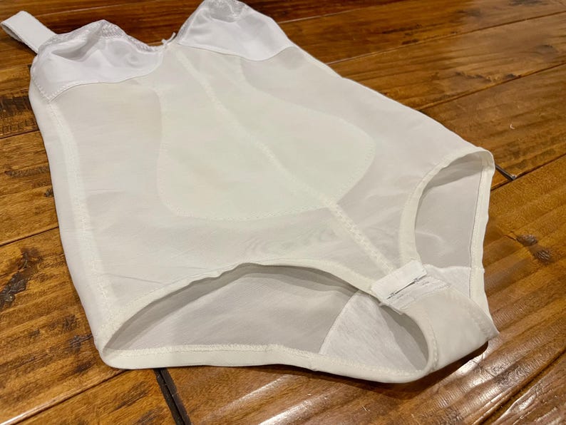 Vintage White Bodysuit Shapewear Bodybriefer: 1960’s Girdle Bodysuit ...