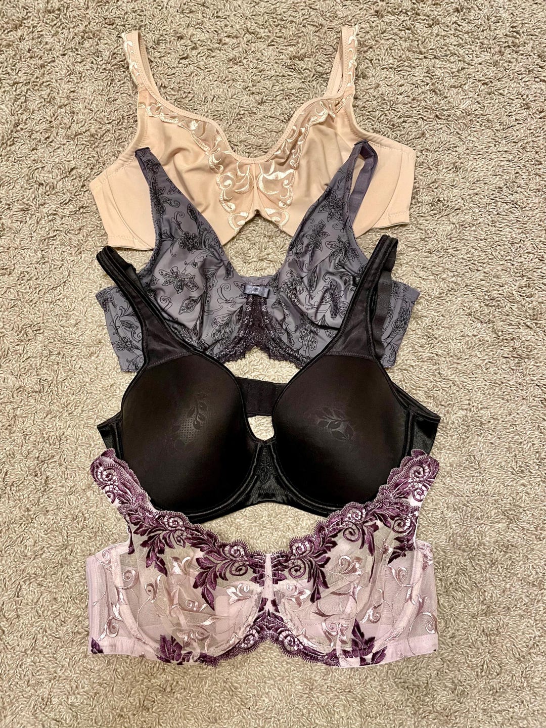 Bundle of 4 Retro 38C Full Coverage Bras - Etsy