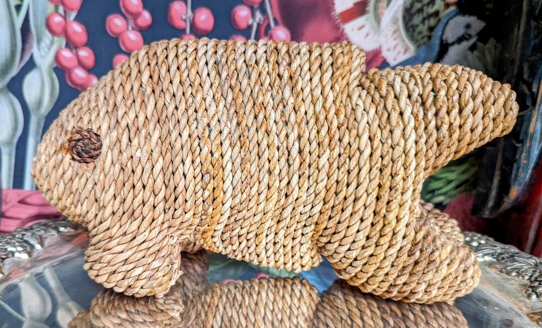 Rope Twine Wicker Rattan Fish Handcrafted. Island Luxe! - Etsy