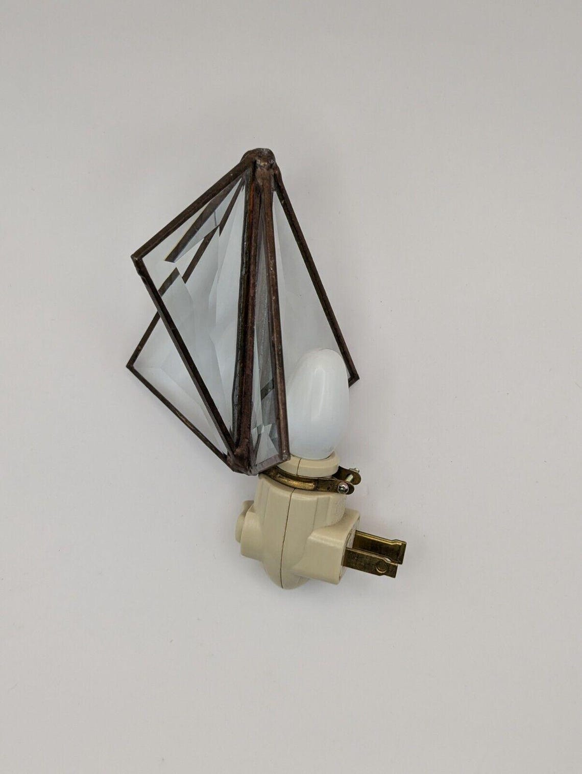 Vintage Handcrafted Stained Glass Night Light Angled Beveled Glass - Etsy
