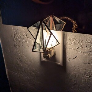 Vintage Handcrafted Stained Glass Night Light Angled Beveled Glass - Etsy