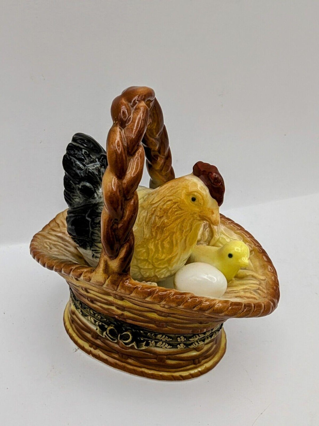 My Hinged Boxed Trinket Box Collection by Herco. Hen in Basket With ...
