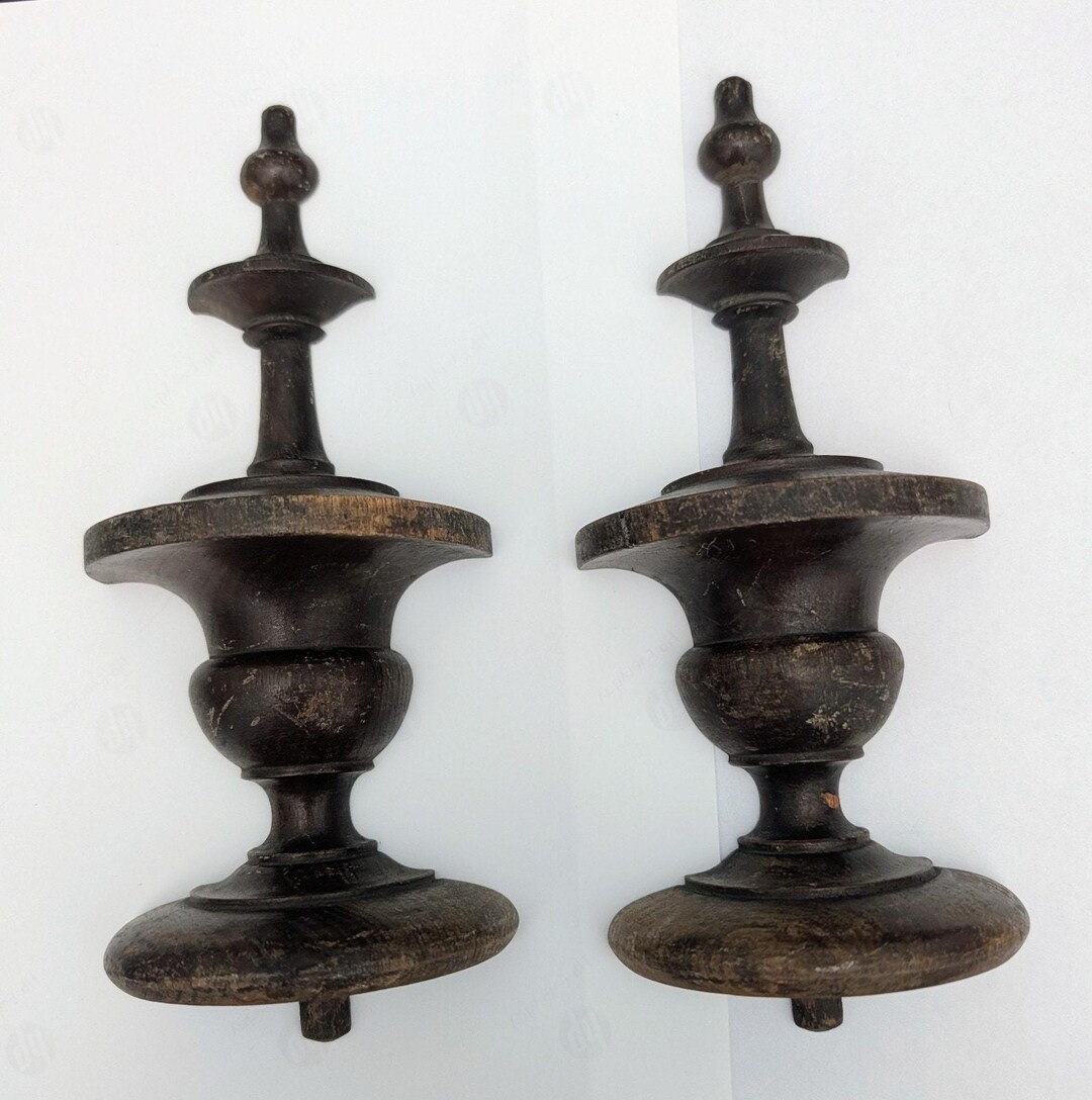 Walnut Half Finials Architectural Furniture Detail 8.5