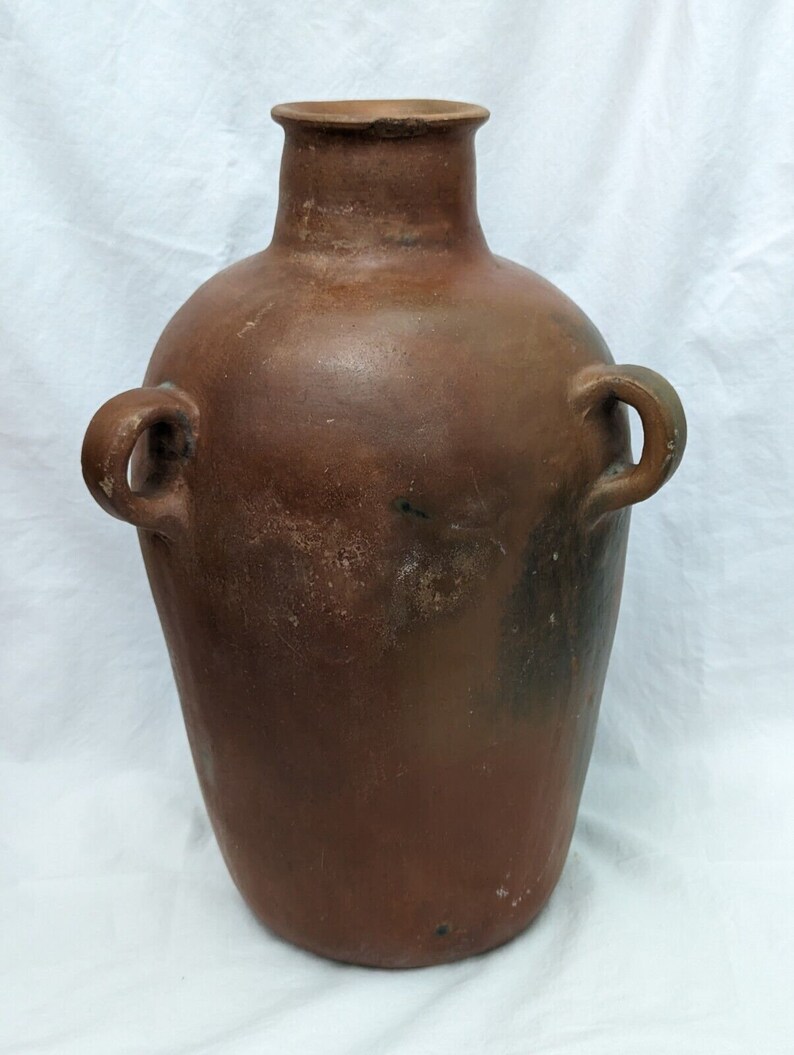 VTG Mexican Pottery Tarahumara OLLA Clay Pot Water Jug 16.5 X 11 3 ...