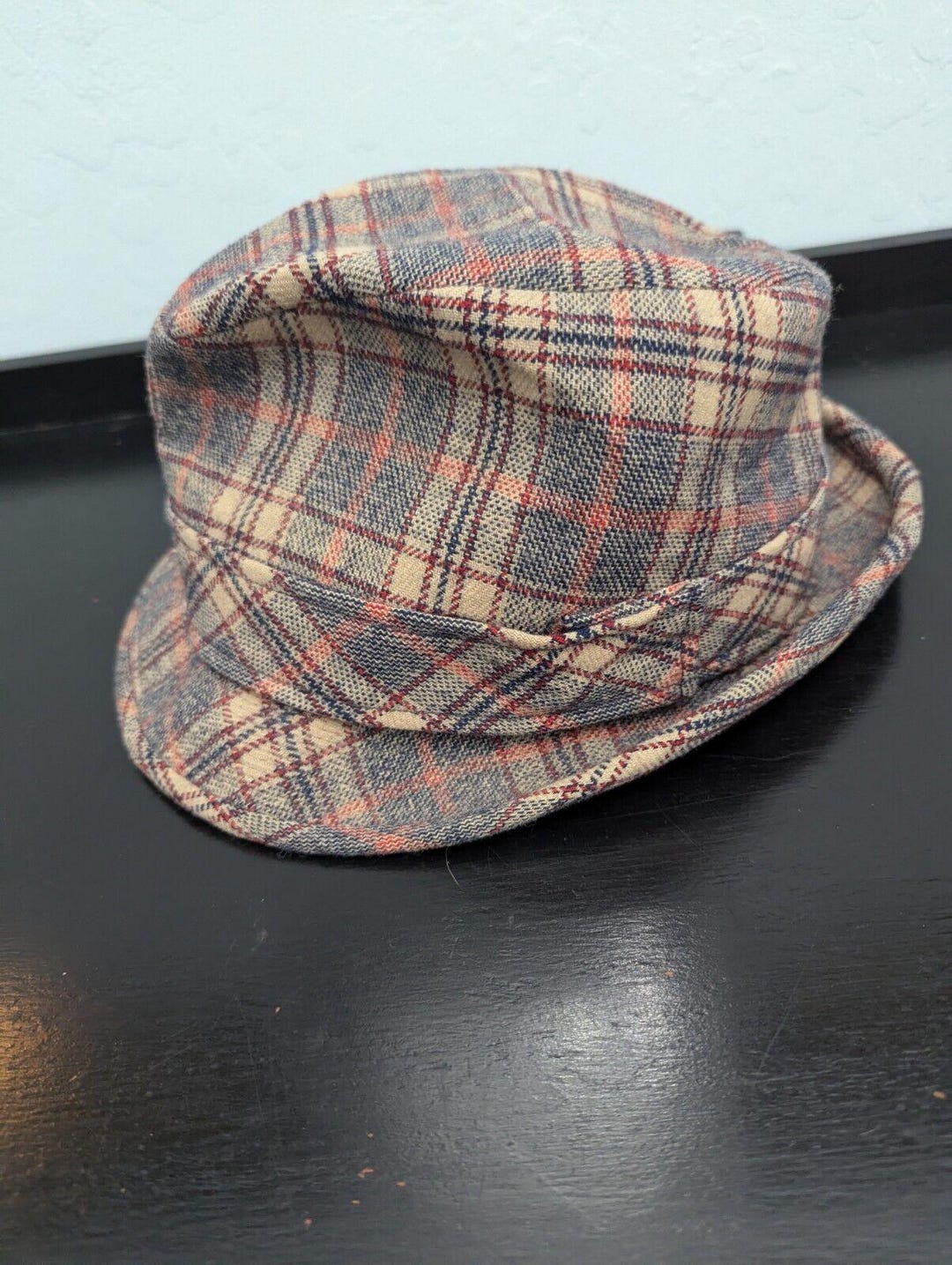 Vintage Pendleton 100% Virgin Wool Fedora Hat Mens 7 3/8 Gray Tweed Tan Blue Red - Etsy