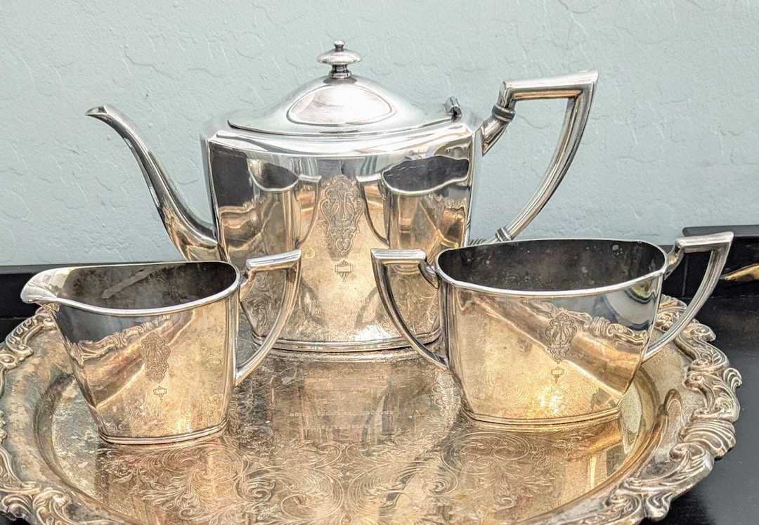 Oneida Community Bird of Paradise Art Deco Style Silverplate Three ...