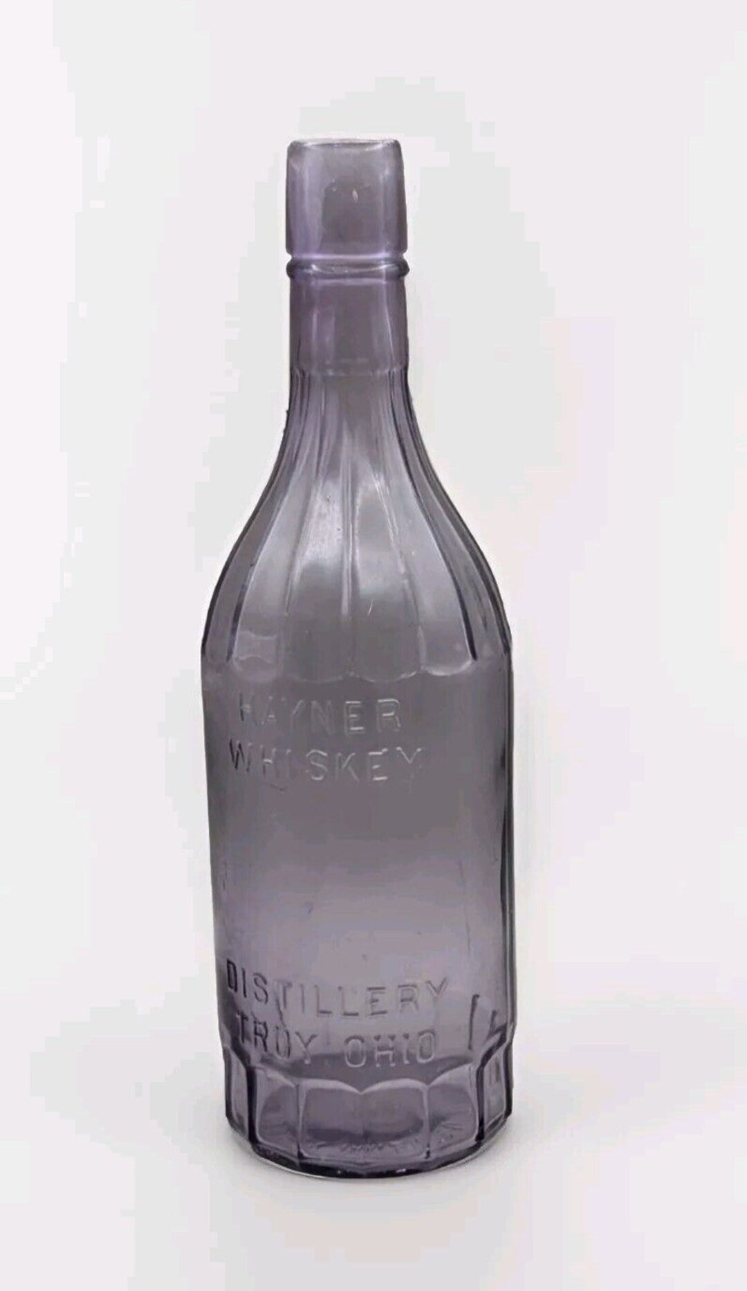 Antique Hayner Distilling Co. Rye Whiskey Bottle Purple Manganese ...