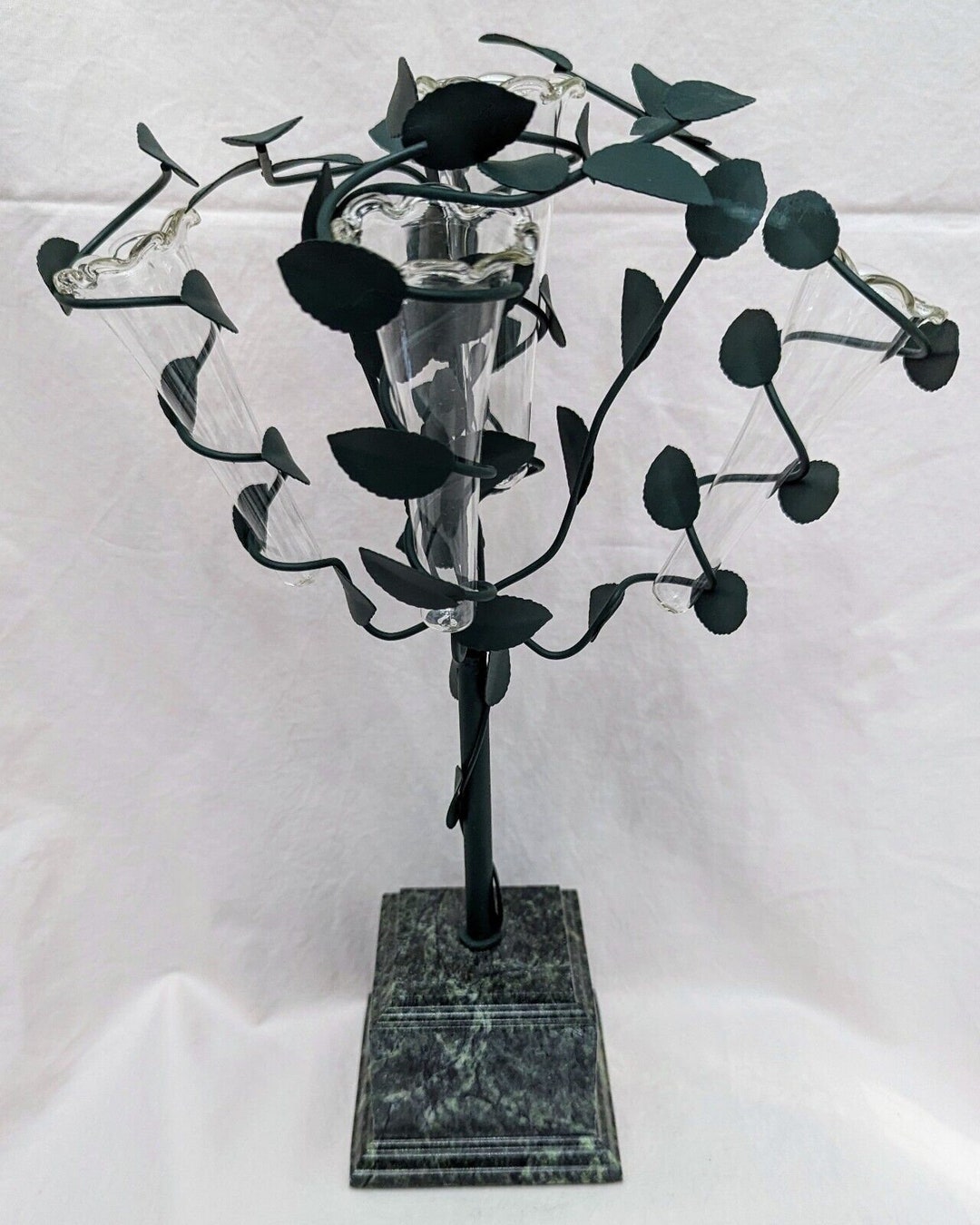 Vintage Epergne Choses Tole Topiary Tree Vase Shot Glass Propagation ...