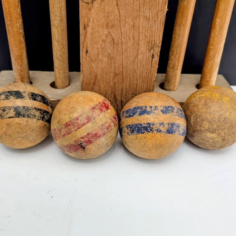 Antique Croquet Set - Etsy