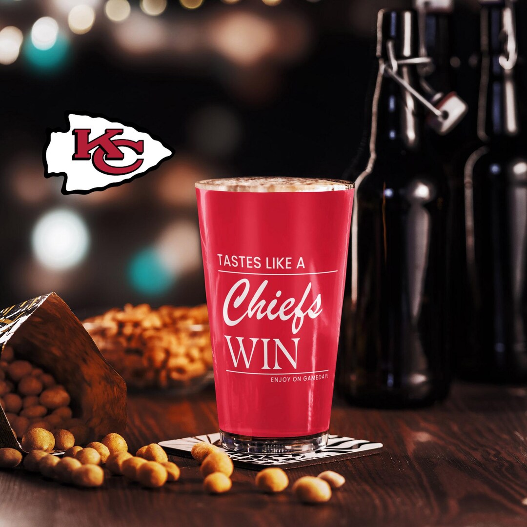 Kansas City Chiefs Beer Glass Pint Shaker, Gift Idea for NFL Football ...