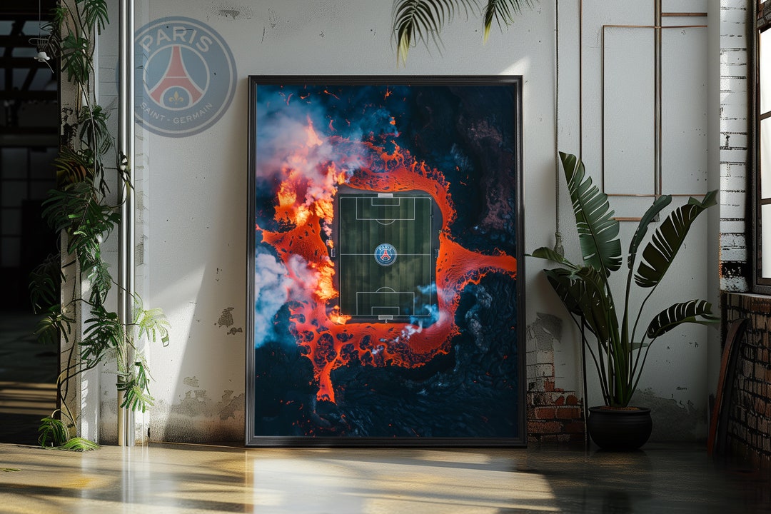 Paris Saint Germain Poster Print Art, Creative Gift Idea for Soccer ...