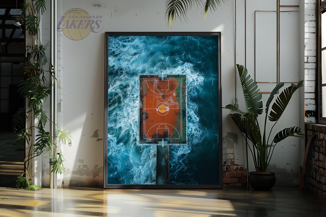 Los Angeles Lakers Poster Print Art, Creative Gift Idea for NBA ...