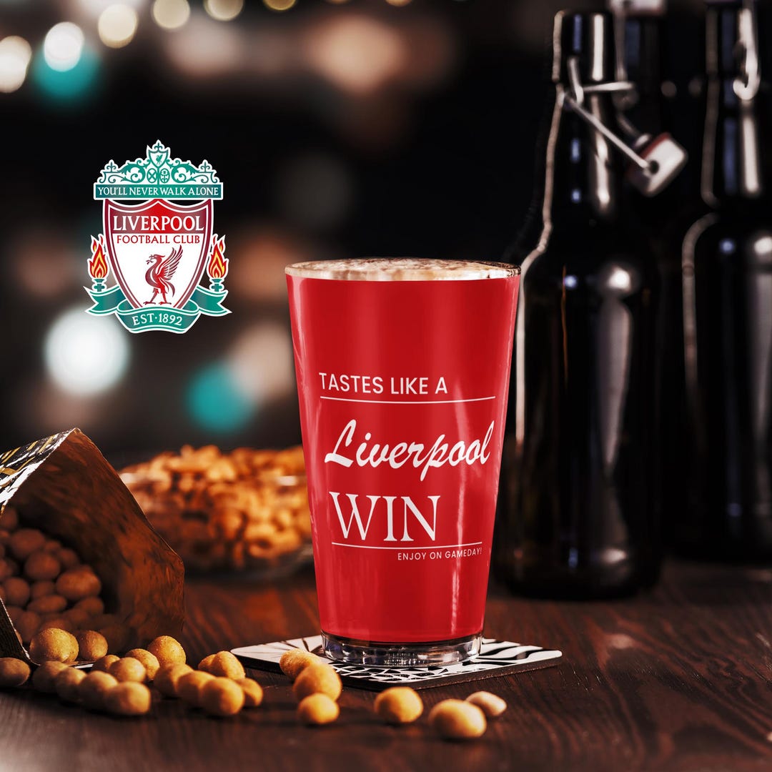 Liverpool FC Beer Pint Glass Shaker: Funny Reds Fan Gift - Etsy