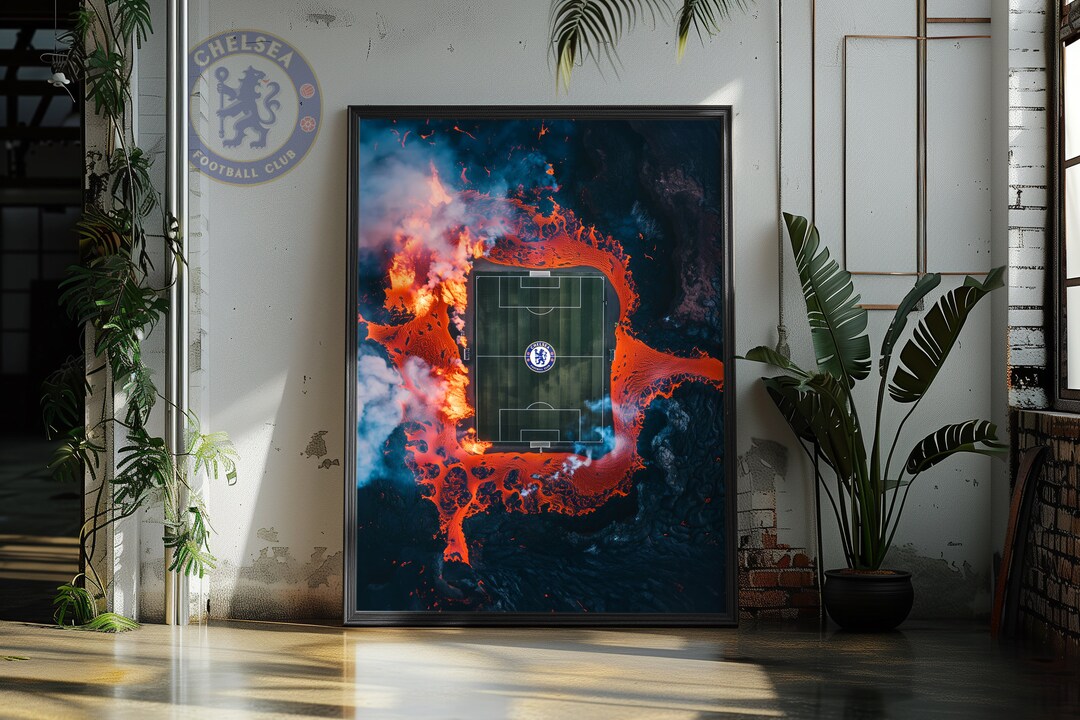 Chelsea London FC Poster Print Art, Creative Gift Idea for Soccer ...