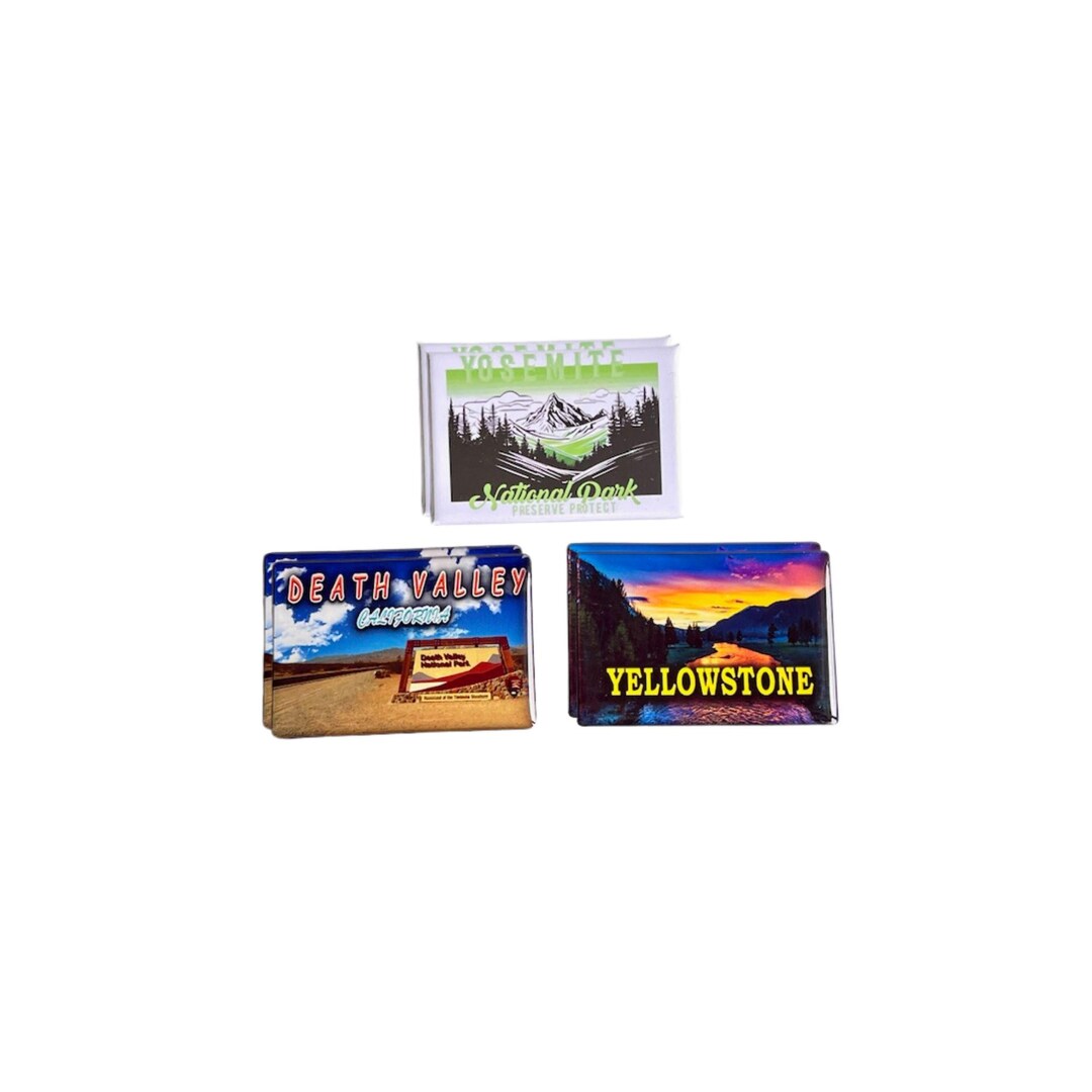 Yellowstone Yosemite Death Valley Magnet Set – National Park Souvenir ...
