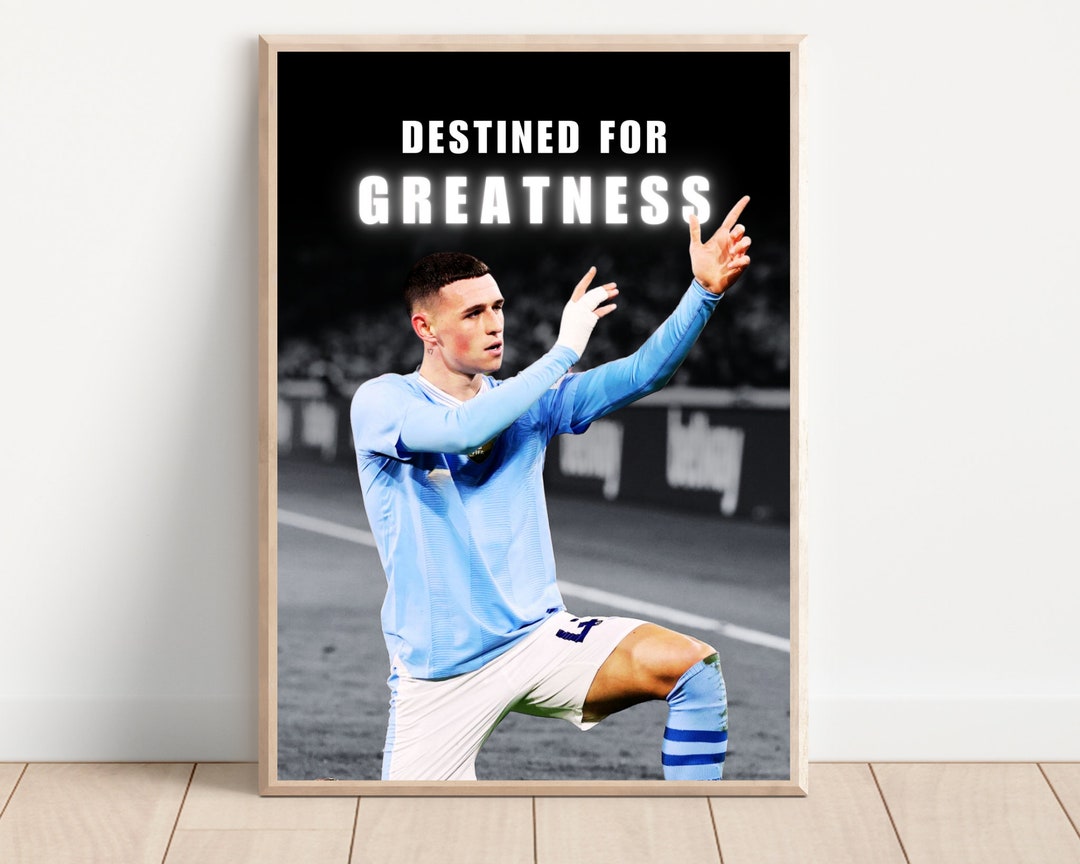 Phil Foden Poster Manchester City Poster Premier League Poster Foden ...