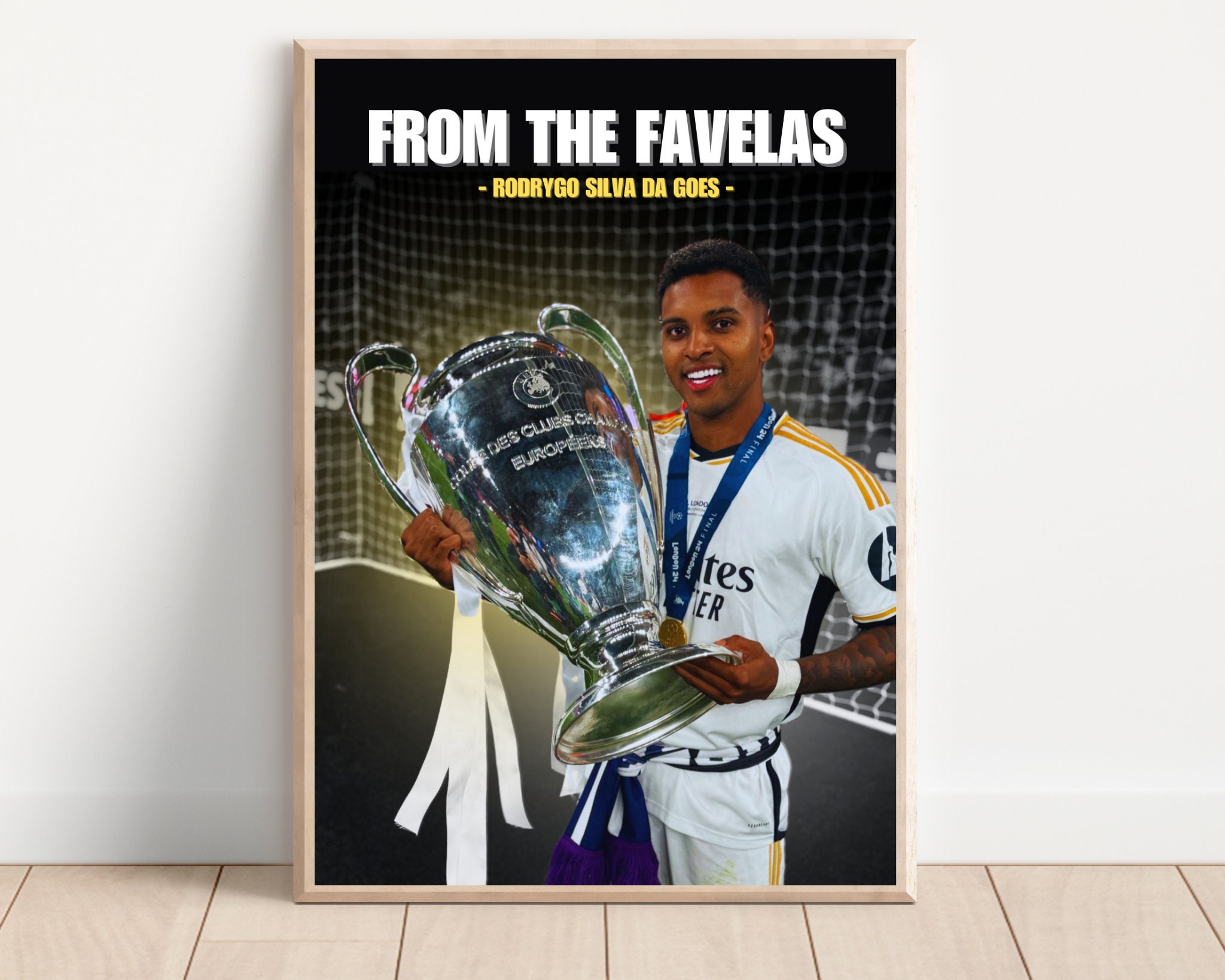 Rodrygo Poster Real Madrid Poster Champions League Poster Rodrygo Real ...