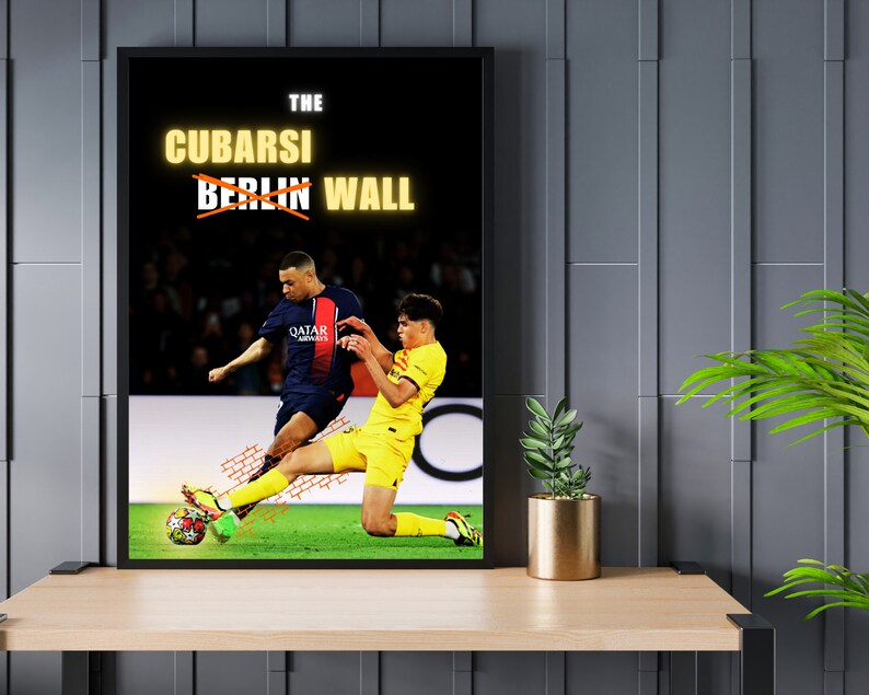 Pau Cubarsi Poster FC Barcelona Poster Barca Wall Art Lamine Yamal ...