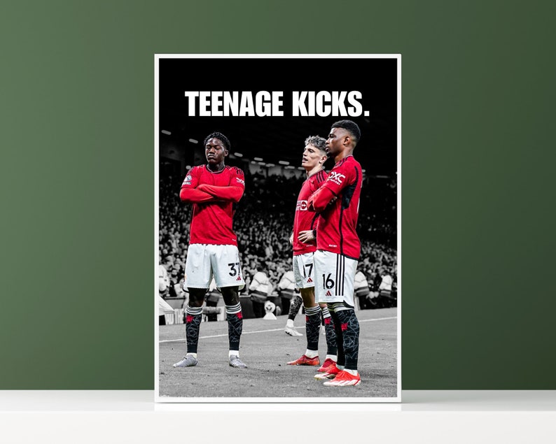 Alejandro Garnacho Poster Manchester United Poster Garnacho Mainoo ...