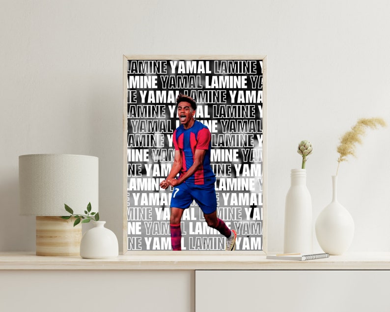 Lamine Yamal Poster FC Barcelona Poster Lamine Yamal Wall Art Barca ...