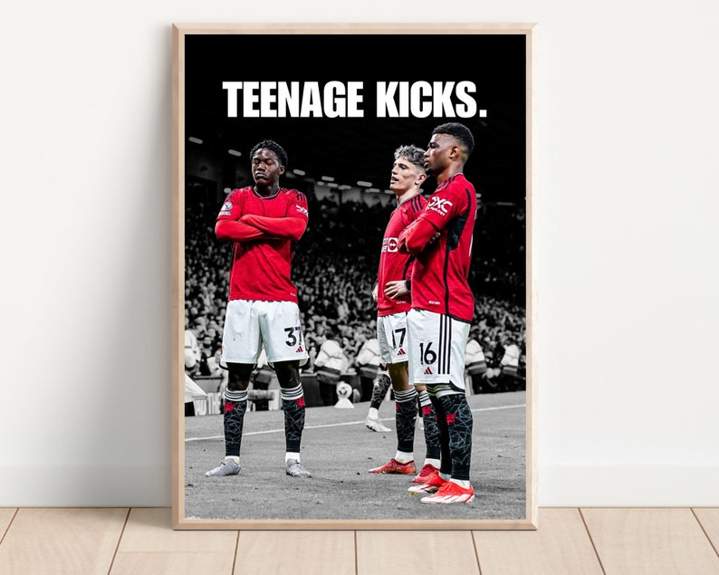 Alejandro Garnacho Poster Manchester United Poster Garnacho Mainoo ...