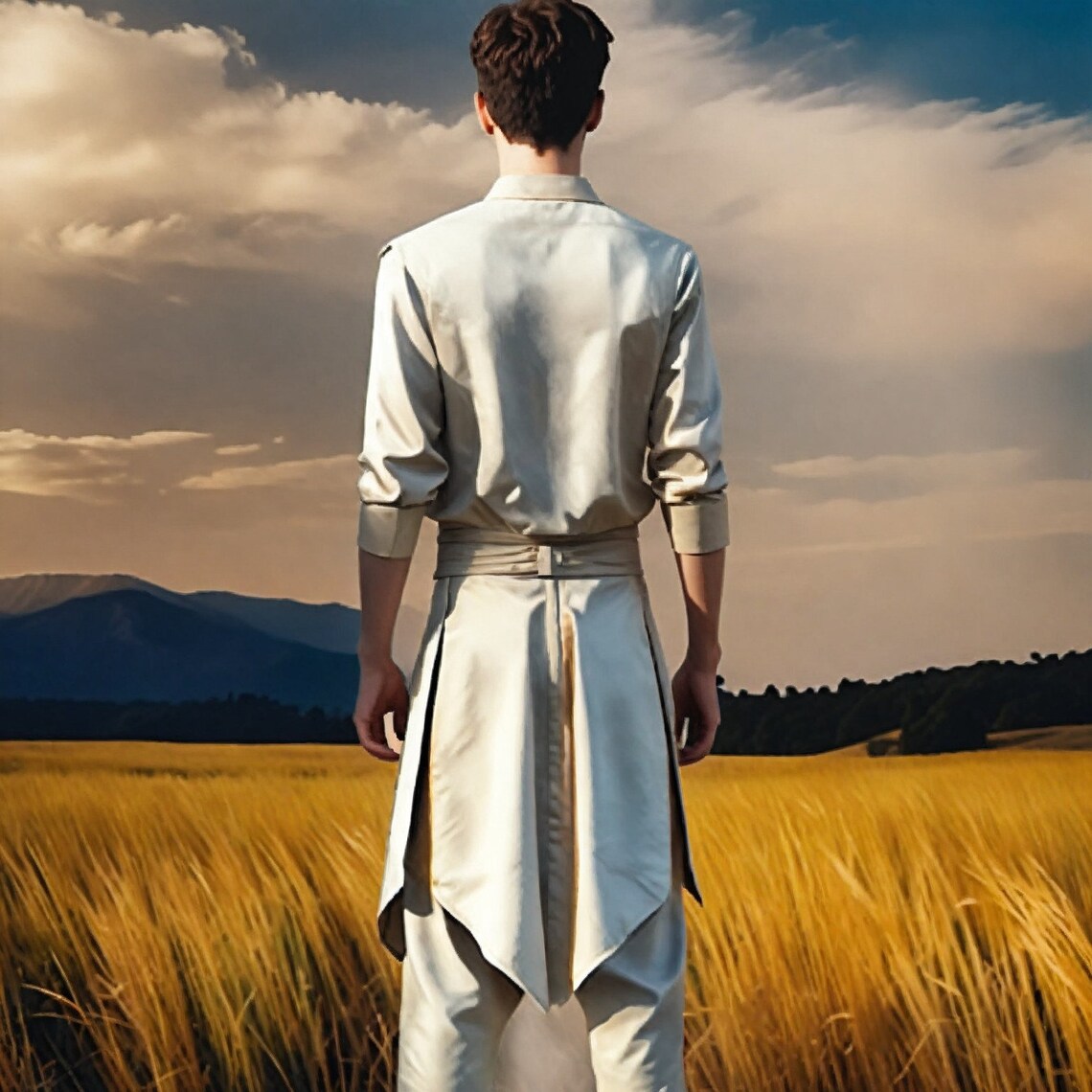 Medieval Tunic Robe for Men's Men's White Warrior Tunic Renaissance ...