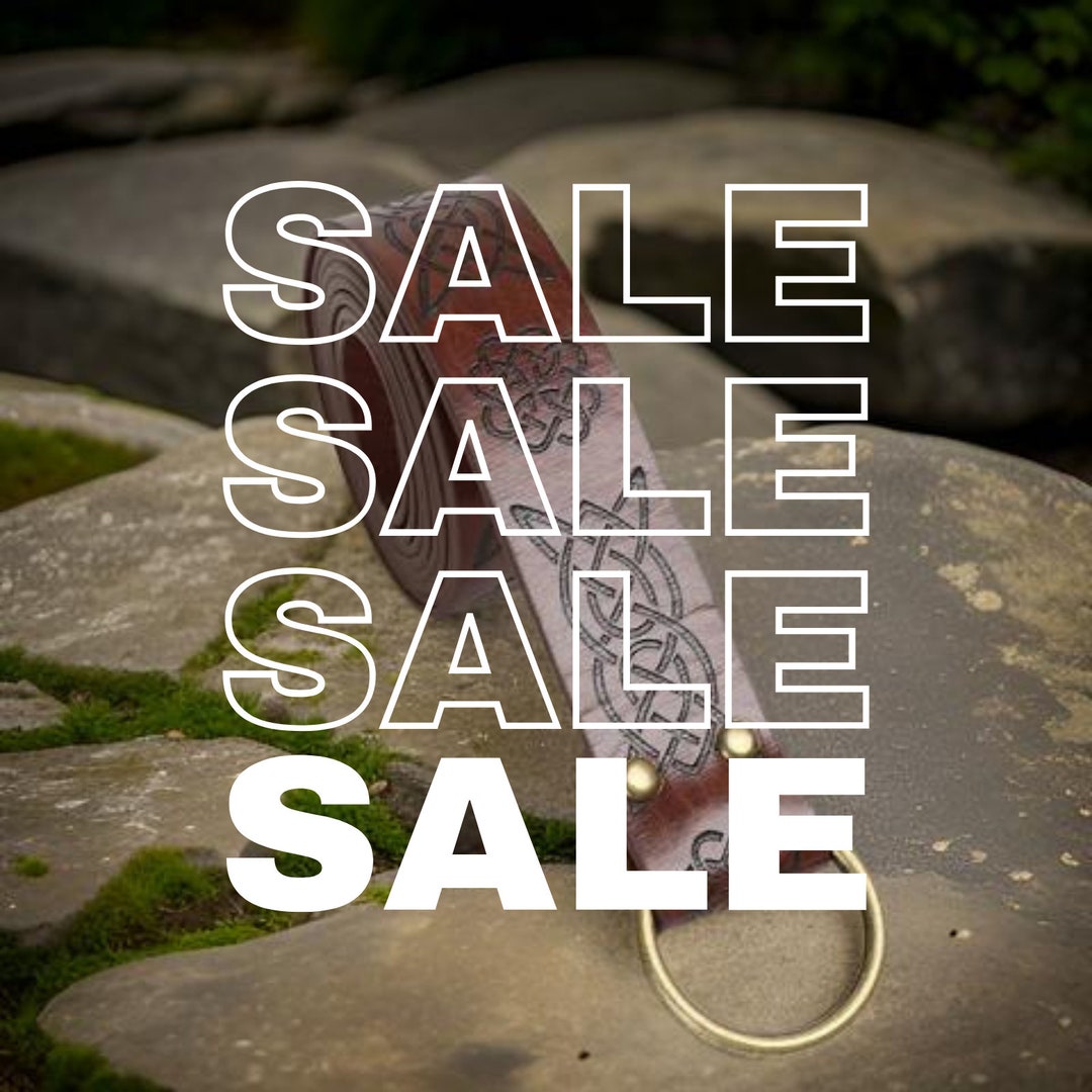 Vikings Embossed Buckle Belt Medieval Ring Buckle Belt Retro Leather ...