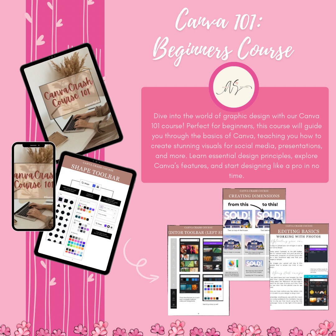 Canva 101 for Beginners PDF Guide Learn Graphic Design Basics - Etsy