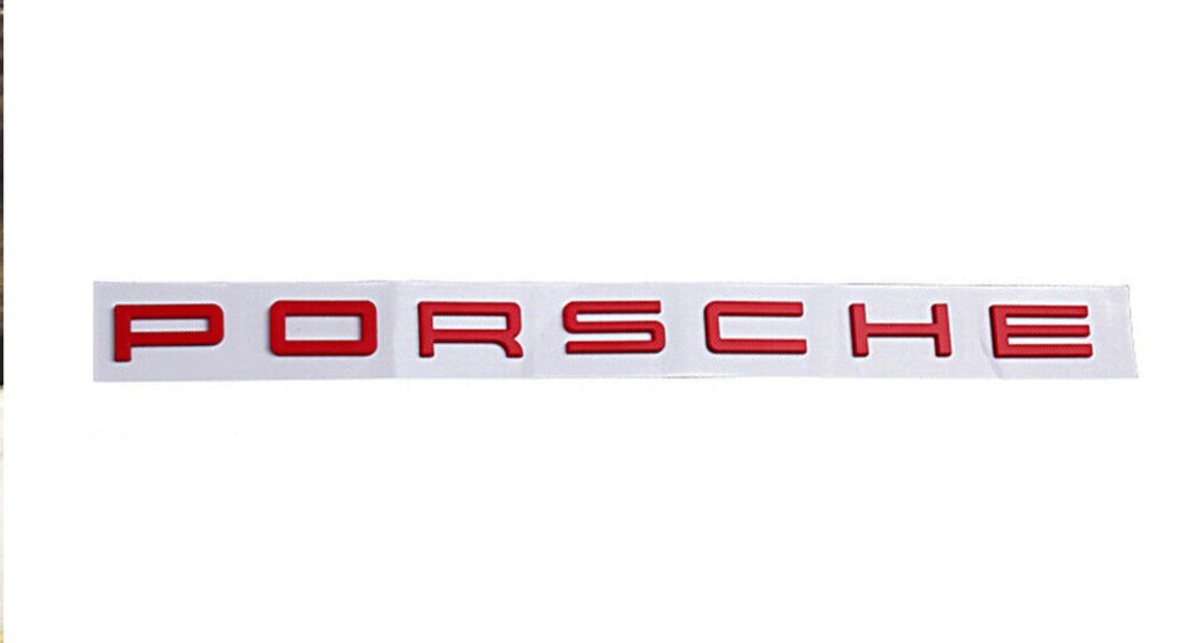 PORSCHE Lettering Rear Boot Badge Emblem Red - Etsy
